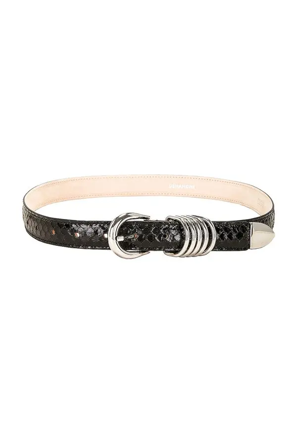 DEHANCHE Hollyhock Snake Belt - Black Python