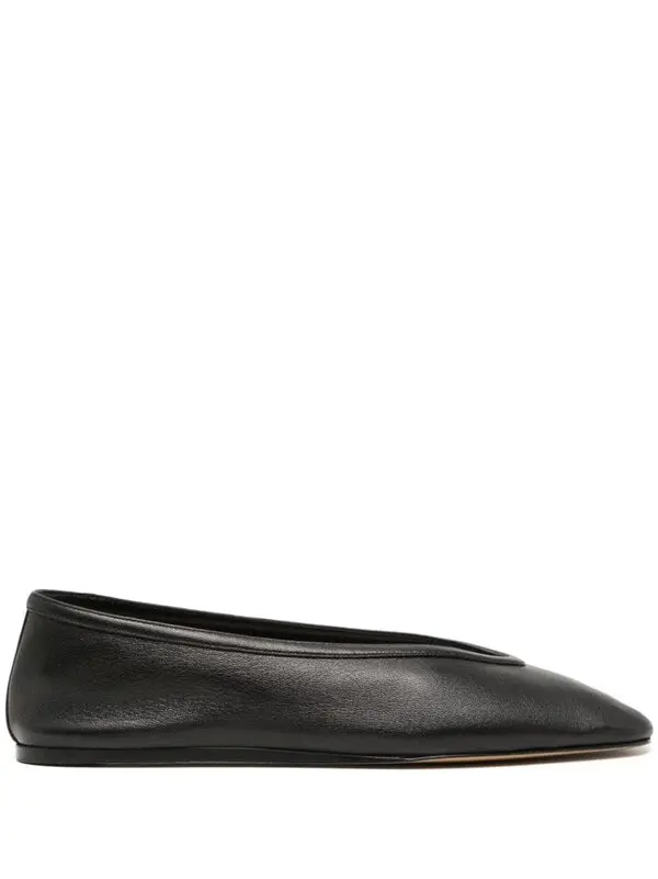 Le Monde Beryl Luna Leather Ballerinas - Black