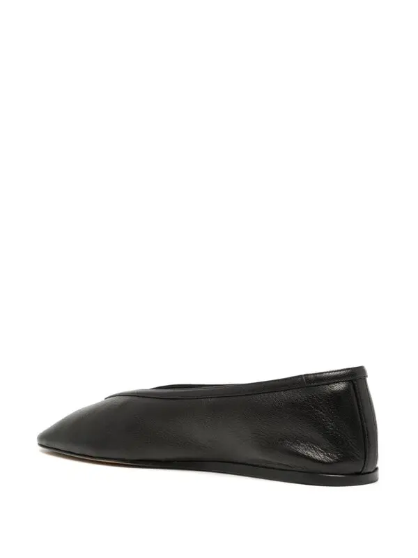 Le Monde Beryl Luna Leather Ballerinas - Black