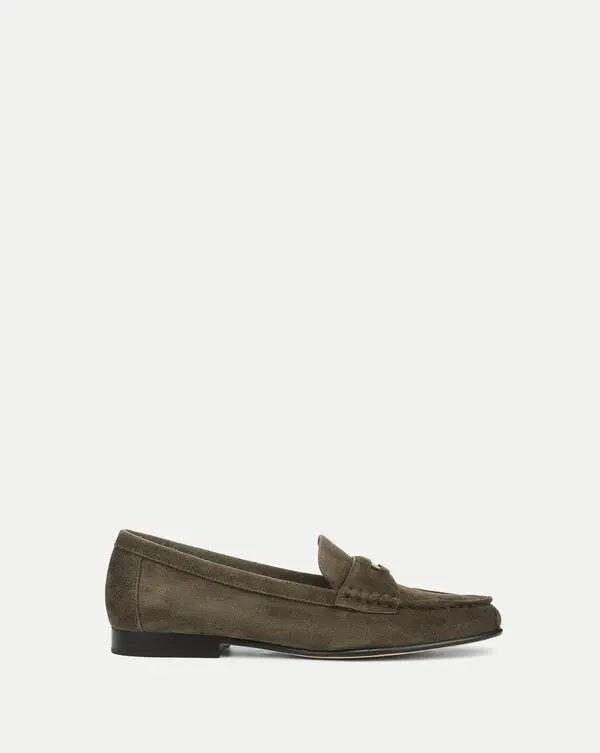 Veronica Beard Penny Suede Loafer - Cypress