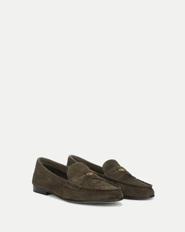 Veronica Beard Penny Suede Loafer - Cypress