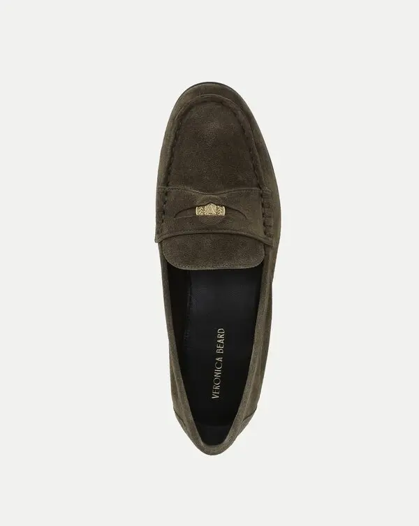 Veronica Beard Penny Suede Loafer - Cypress