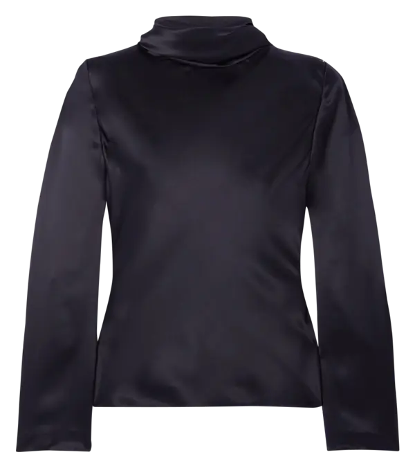 Saint Laurent Open-back Draped Silk-satin Top