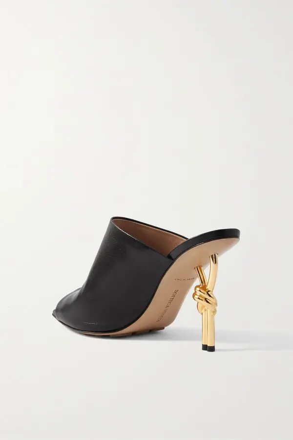 Bottega Veneta Leather Mules - Black