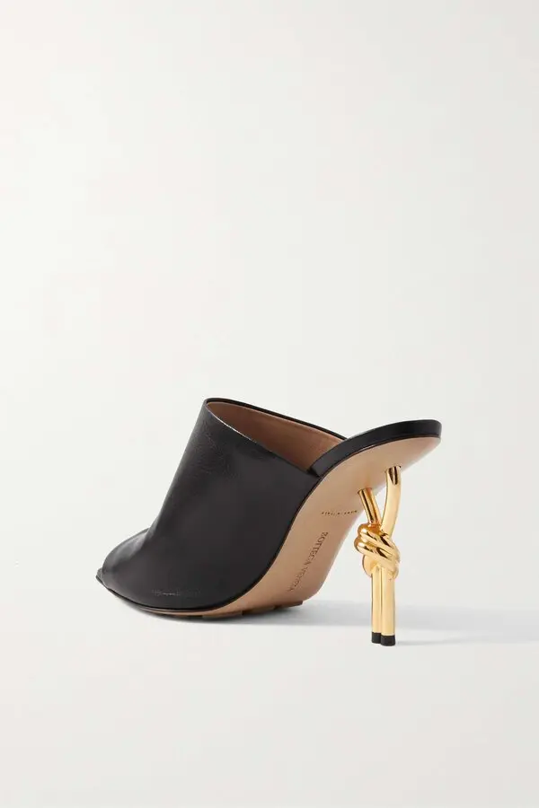 Bottega Veneta Leather Mules - Black