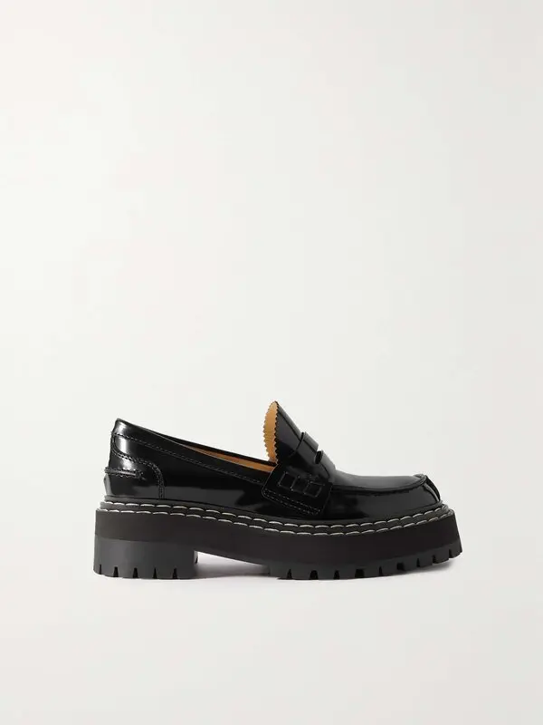 Proenza Schouler Patent-leather Platform Loafers
