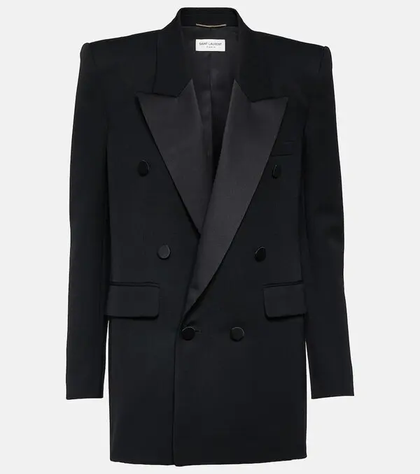 Saint Laurent Grain De Poudre Tuxedo Jacket