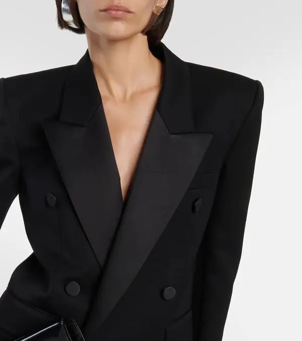 Saint Laurent Grain De Poudre Tuxedo Jacket