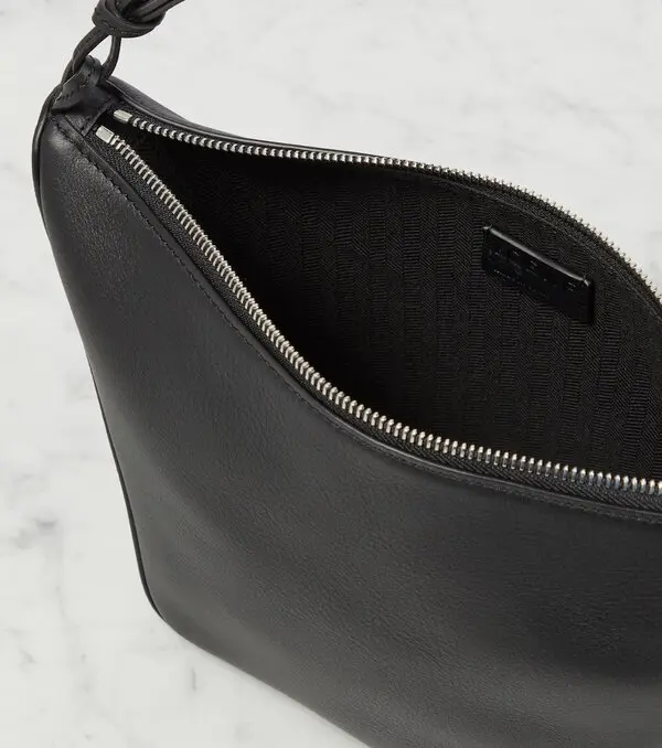 Loewe Hammock Mini Leather Shoulder Bag - Black