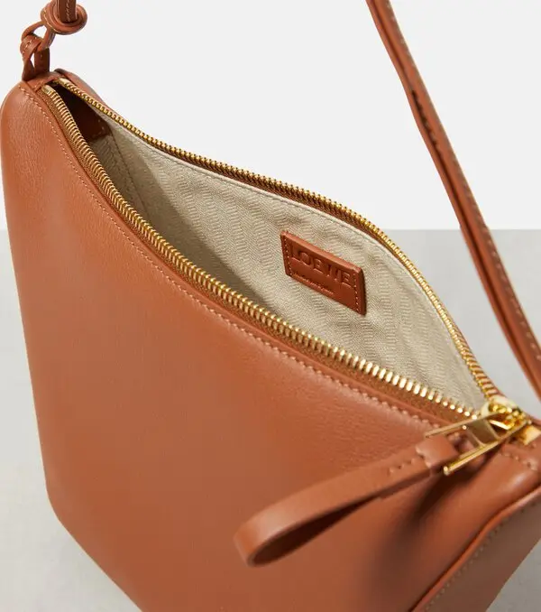 Loewe Hammock Mini Leather Shoulder Bag - Brown
