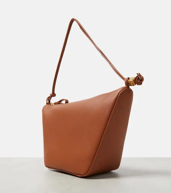 Loewe Hammock Mini Leather Shoulder Bag - Brown