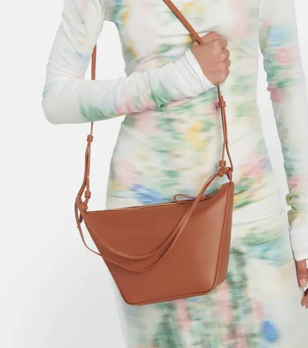 Loewe Hammock Mini Leather Shoulder Bag - Brown