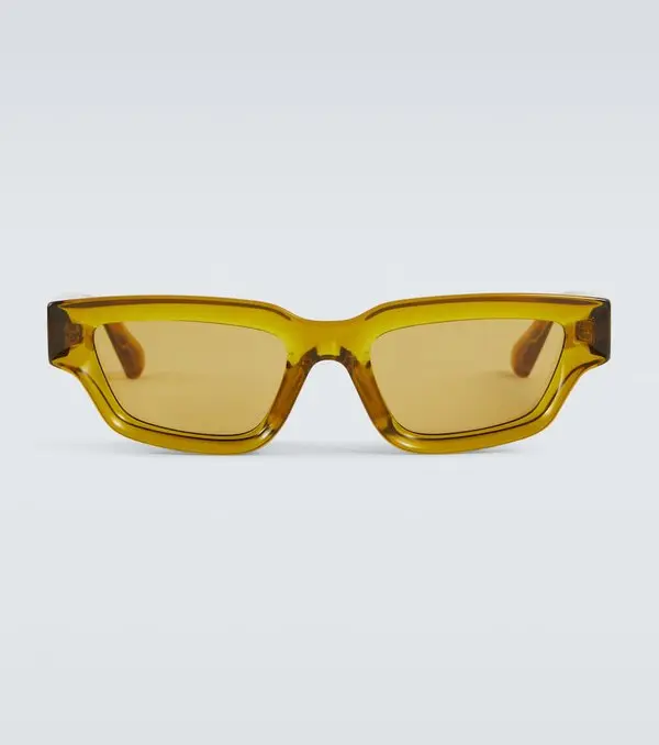 Bottega Veneta Rectangular Sunglasses - Yellow