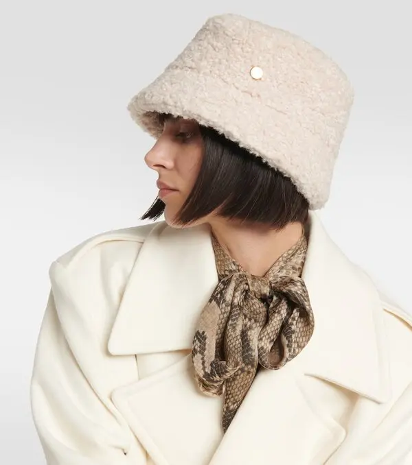 Stella McCartney Faux Shearling Bucket Hat