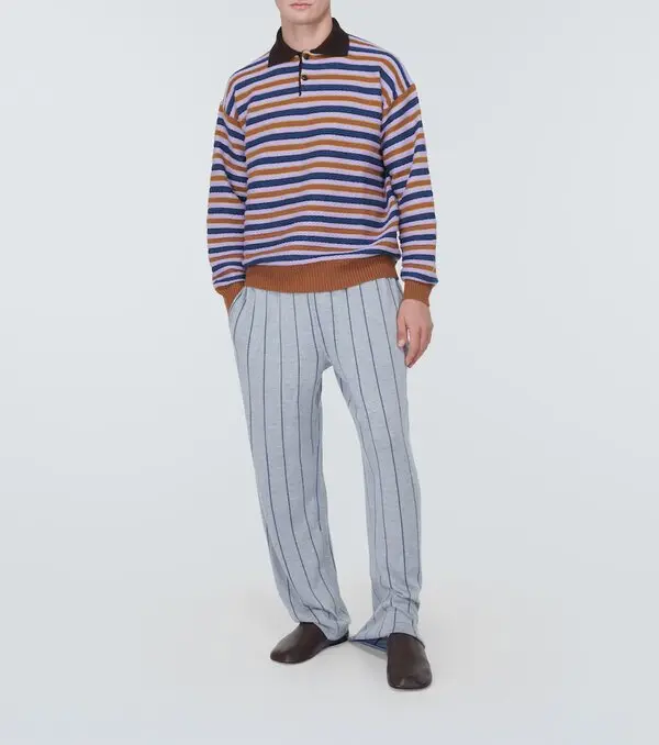 Zegna X The Elder Statesman Cashmere Blend Polo Sweater