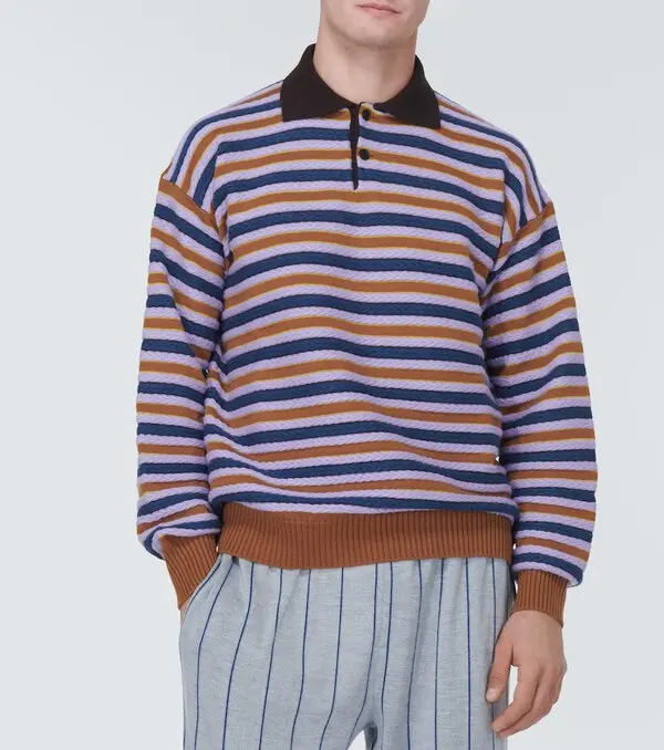 Zegna X The Elder Statesman Cashmere Blend Polo Sweater