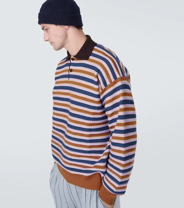 Zegna X The Elder Statesman Cashmere And Wool Polo Sweater