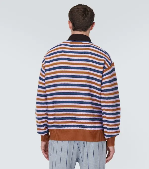Zegna X The Elder Statesman Cashmere And Wool Polo Sweater