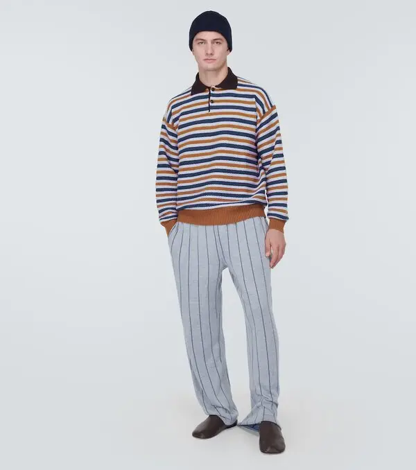 Zegna X The Elder Statesman Cashmere And Wool Polo Sweater