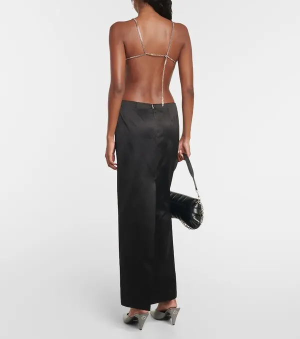 Gucci High-rise Silk Satin Maxi Skirt