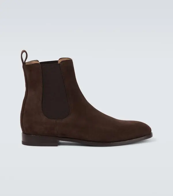 Manolo Blahnik Delsa Suede Chelsea Boots