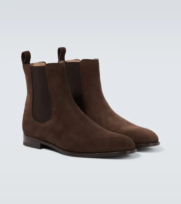Manolo Blahnik Delsa Suede Chelsea Boots