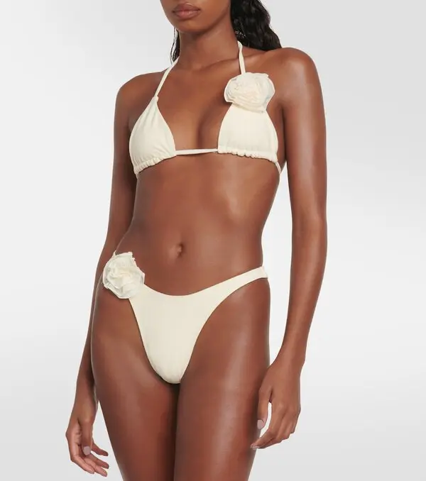SAME Appliqué High-leg Bikini Bottoms