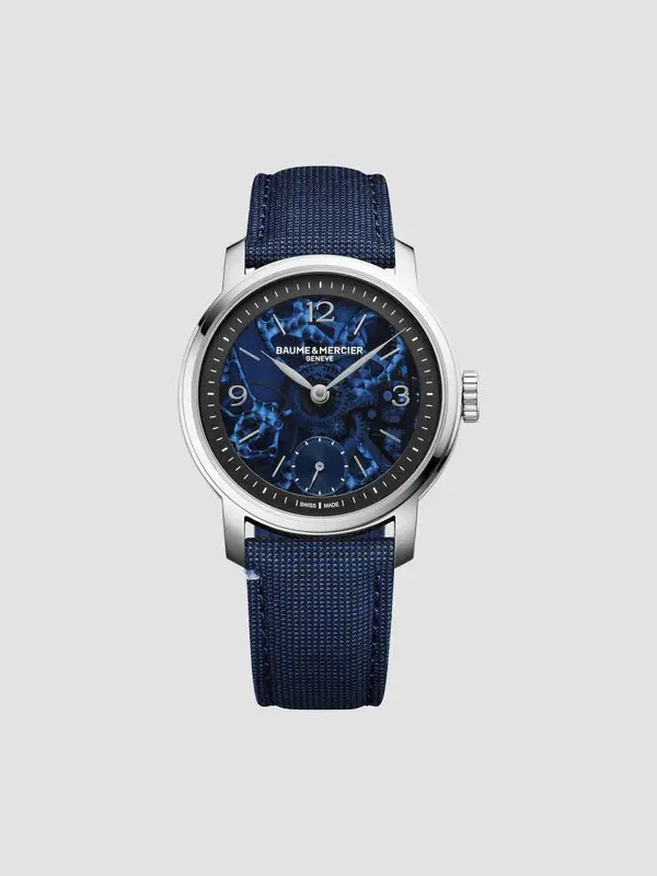 Baume & Mercier Classima 10735 Stainless Steel & Wool Canvas Strap Watch/42mm