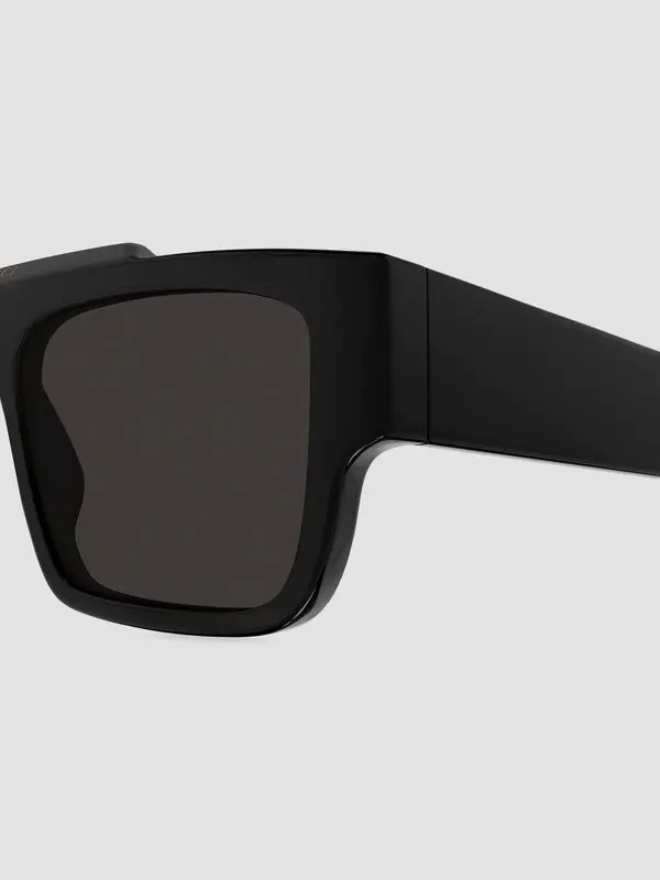 Gucci Faceted Specs Squared Recycled Acetate Sunglasses - Black