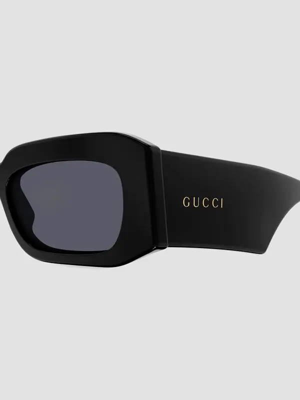 Gucci Generation Rectangular Recycled Acetate Sunglasses