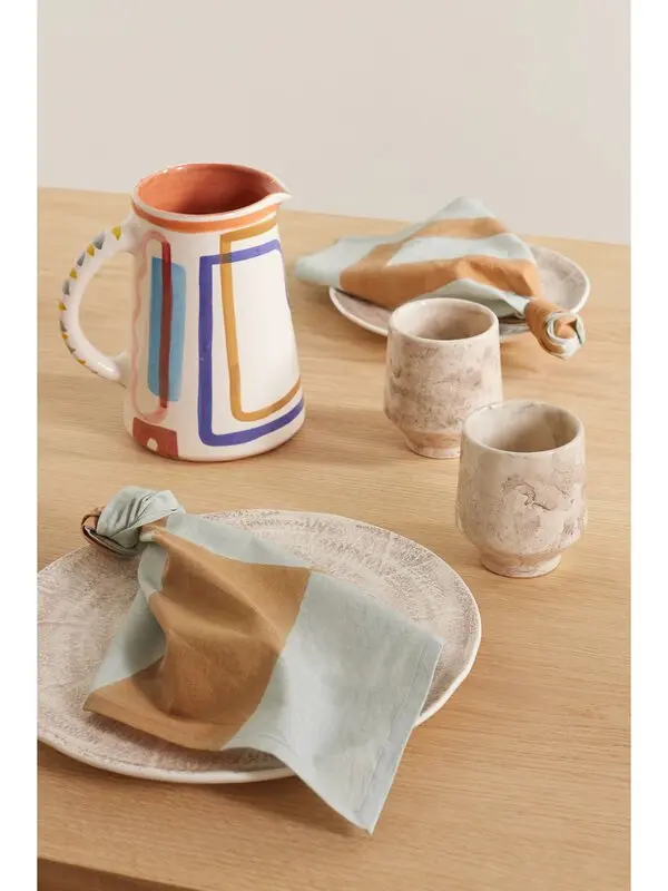 LRNCE Bodha Set Of Four Printed Cotton Napkins