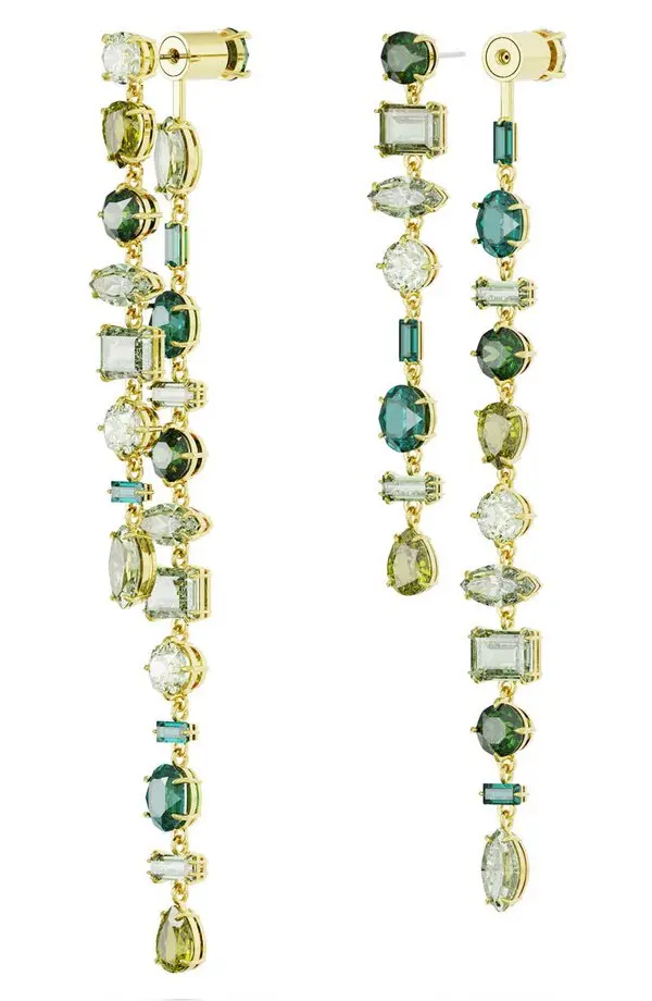 SWAROVSKI Gema Asymmetric Crystal Drop Earrings