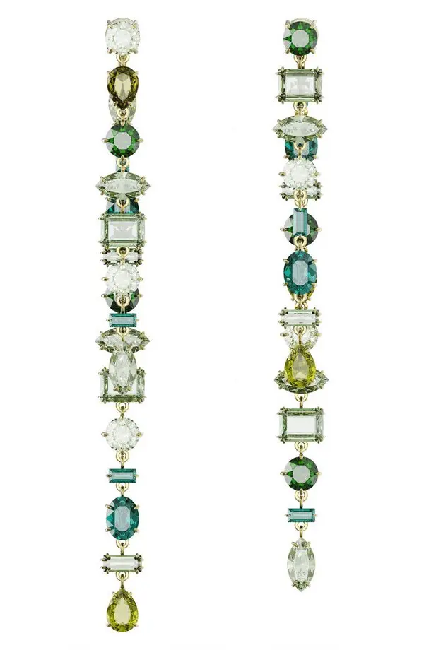 SWAROVSKI Gema Asymmetric Crystal Drop Earrings