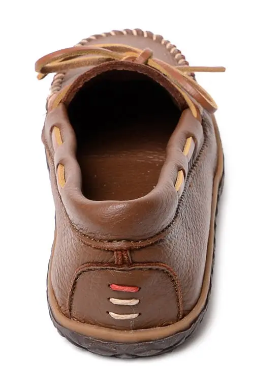 Minnetonka Deerskin Tread Slipper - Carmel