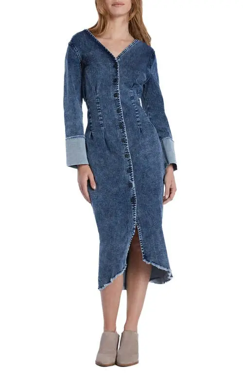 wash lab denim dress Women's Denim Maxi Shirt Dress – Wash Lab – washlabshop main image 1