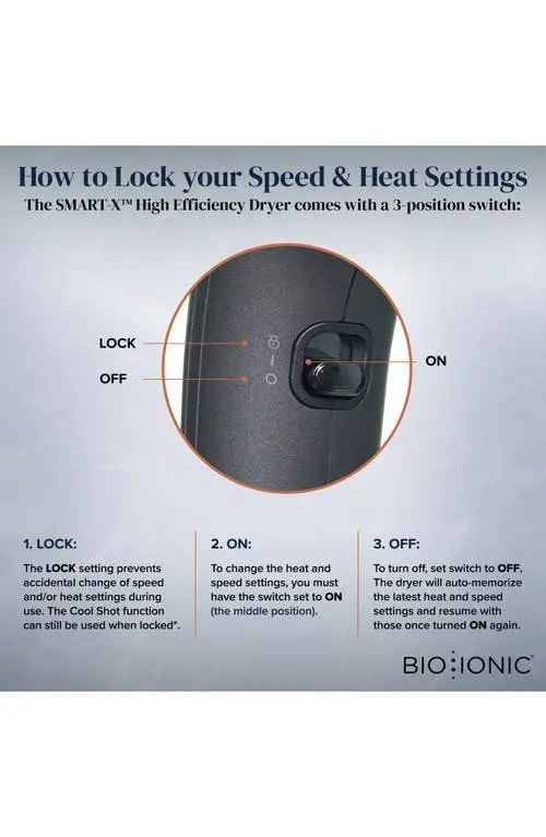 BIO IONIC Smart-x High Efficiency Dryer + Diffuser - Blue
