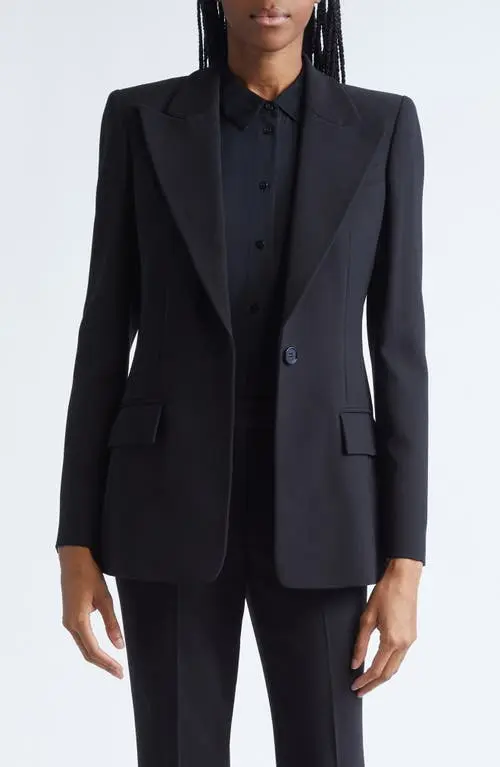 Michael Kors Georgina Virgin Wool-blend Blazer - Black