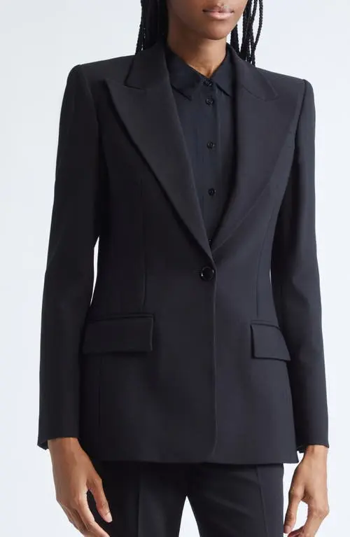 Michael Kors Georgina Virgin Wool-blend Blazer - Black