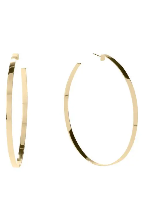 Lana Jewelry 14k Gold 80mm Flat Hoop Earrings - Yellow Gold
