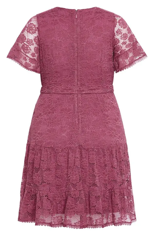 chinese dress ladies Pink Lace Cross Tie Back Dress– UsTrendy