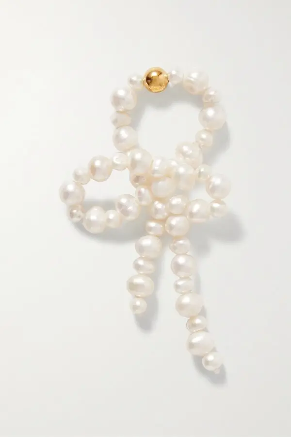 Completedworks Net Sustain Recycled Vermeil Pearl Ring