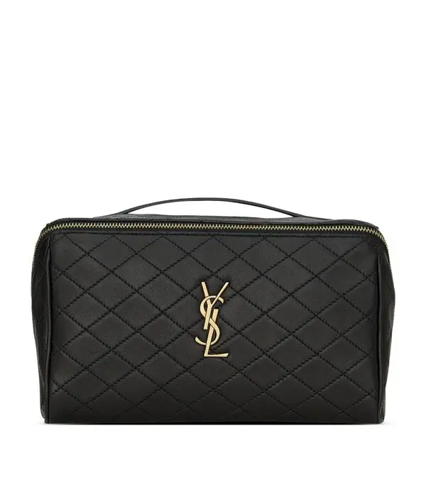 Saint Laurent Gaby Quilted Vanity Case