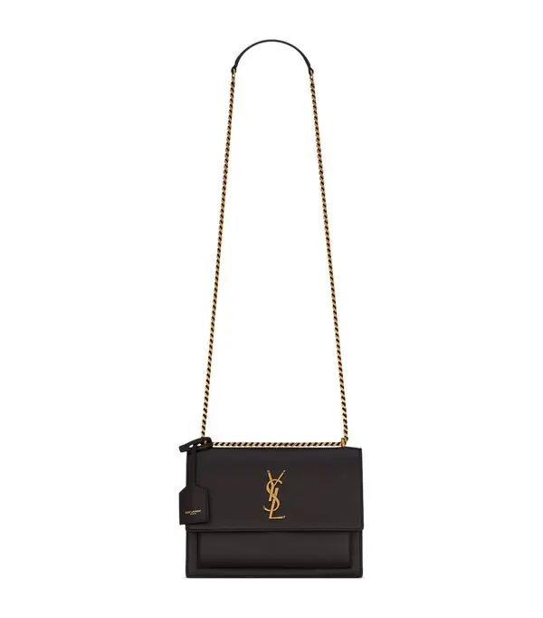 Saint Laurent Small Sunset Shoulder Bag - Brown