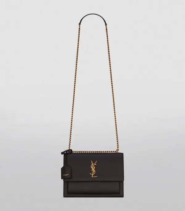 Saint Laurent Small Sunset Shoulder Bag - Brown