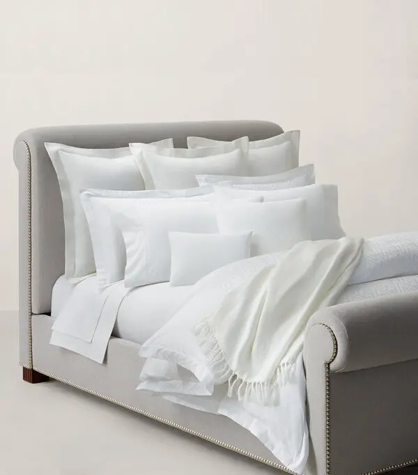 Ralph Lauren Penthouse Square Oxford Sham Pillowcase - White