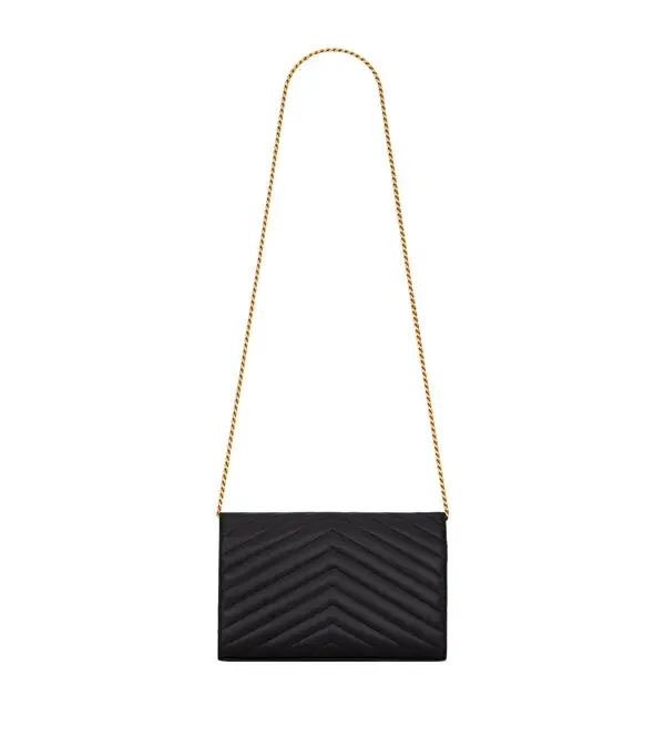 Saint Laurent Monogram Matelassé Envelope Wallet Bag