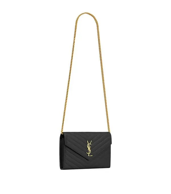 Saint Laurent Monogram Matelassé Envelope Wallet Bag