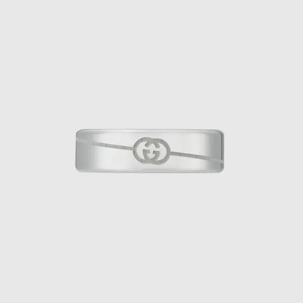 Gucci Diagonal Interlocking G Ring - One-color