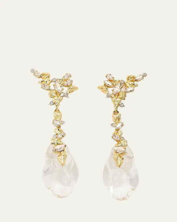 Alexis Bittar Dream Rain Drop Earrings - Clear