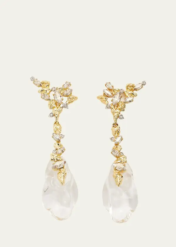 Alexis Bittar Dream Rain Drop Earrings - Clear